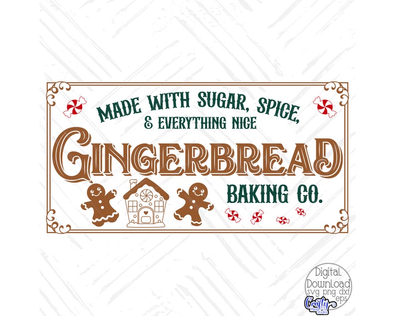 Gingerbread Baking Company Svg, Christmas Svg Files, Christmas Sign Svg ...
