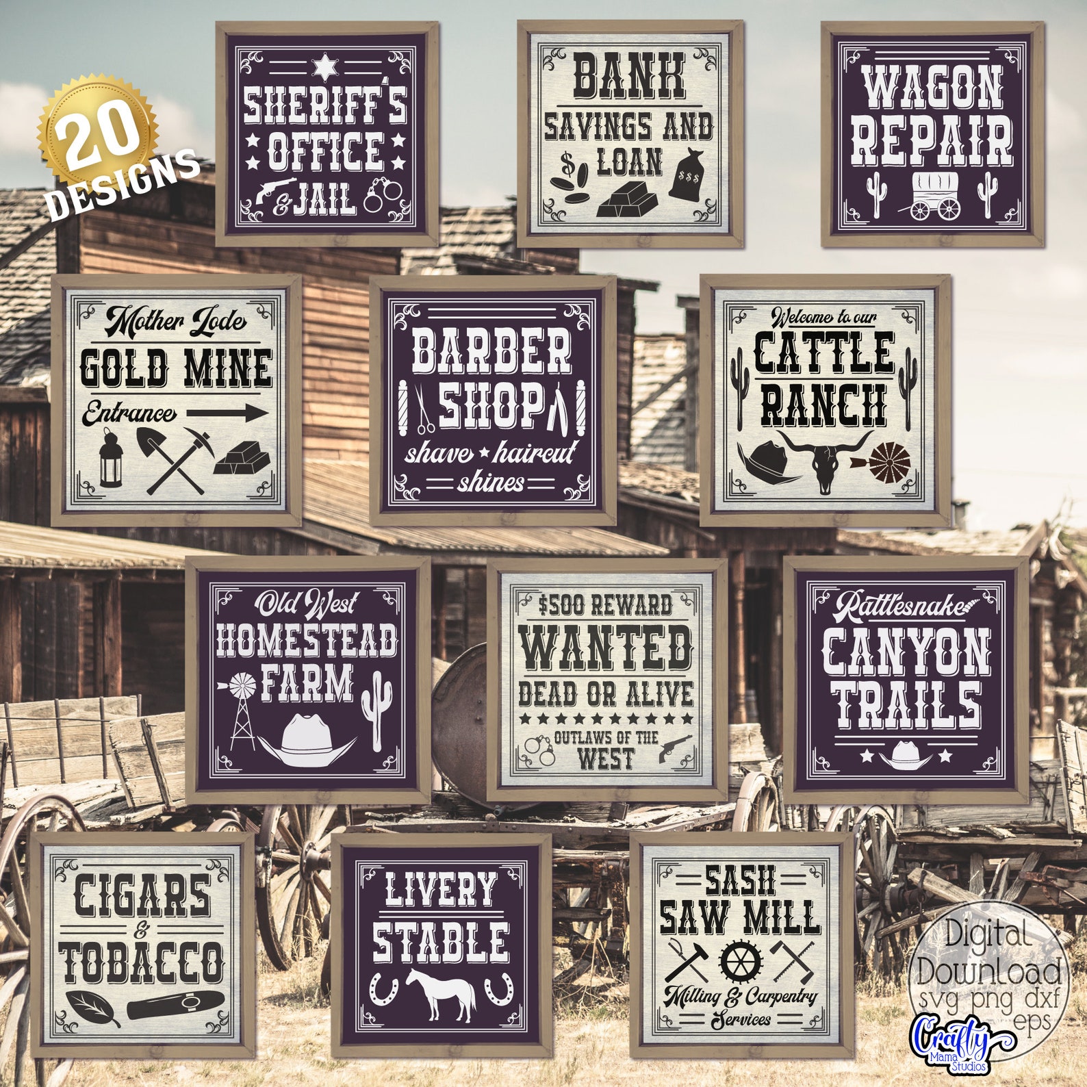 Vintage Western Svg Bundle, Vintage Farmhouse Svg, Vintage Western Sign ...