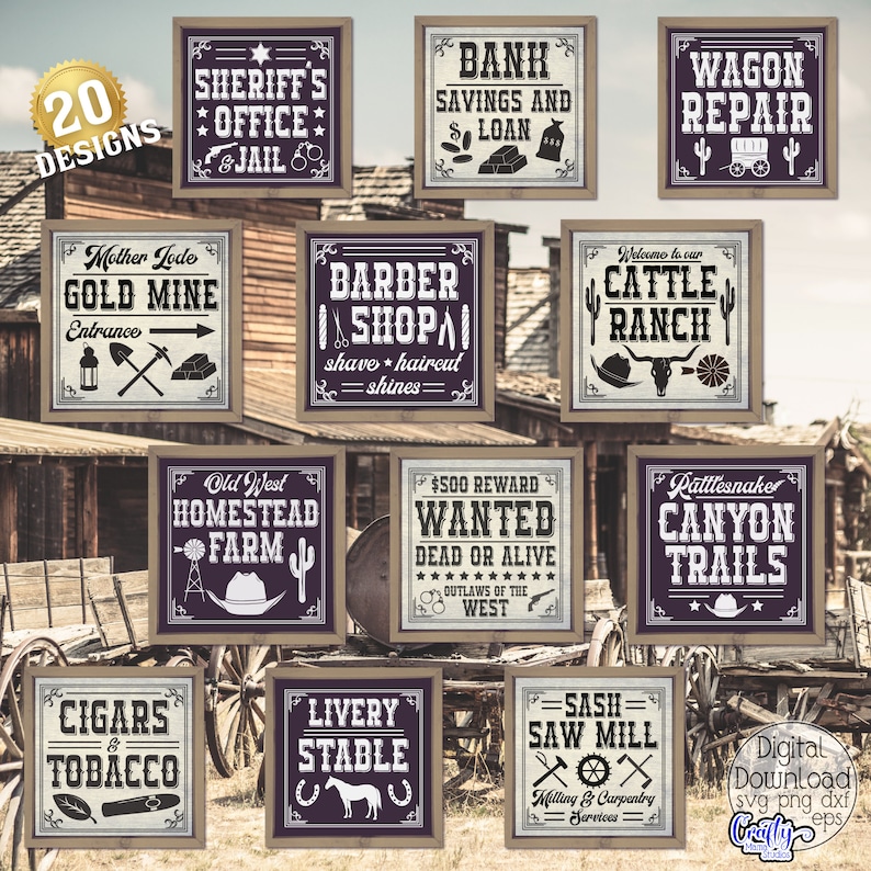 Vintage Western Svg Bundle, Vintage Farmhouse Svg, Vintage Western Sign ...