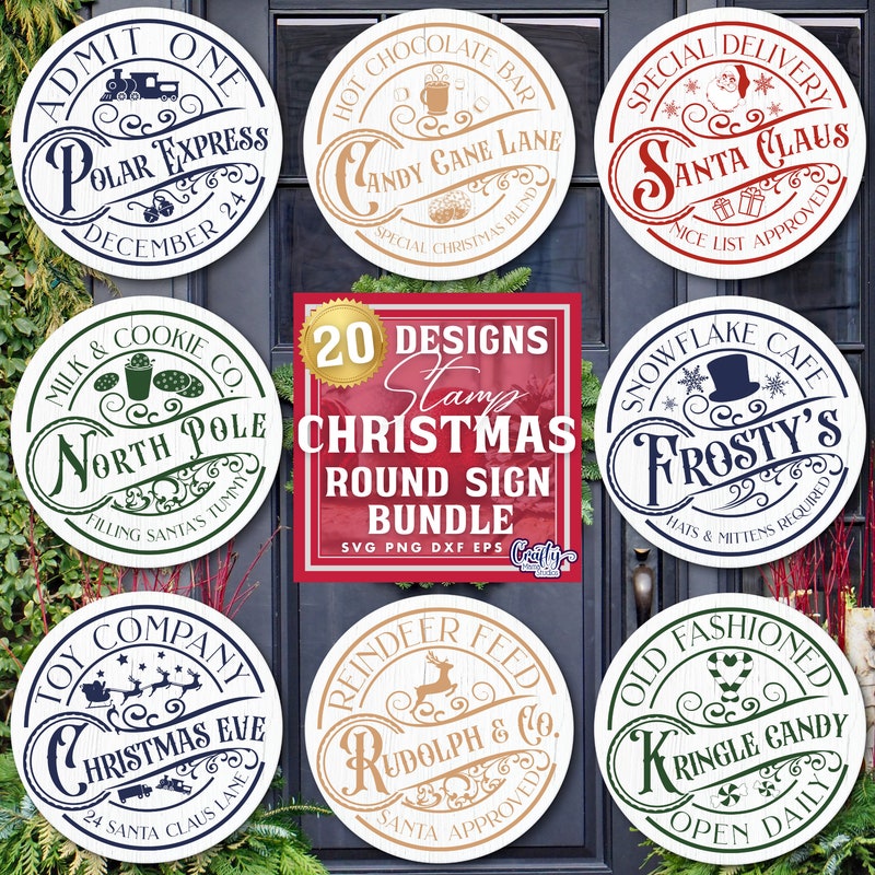 Round Sign Svg - Etsy