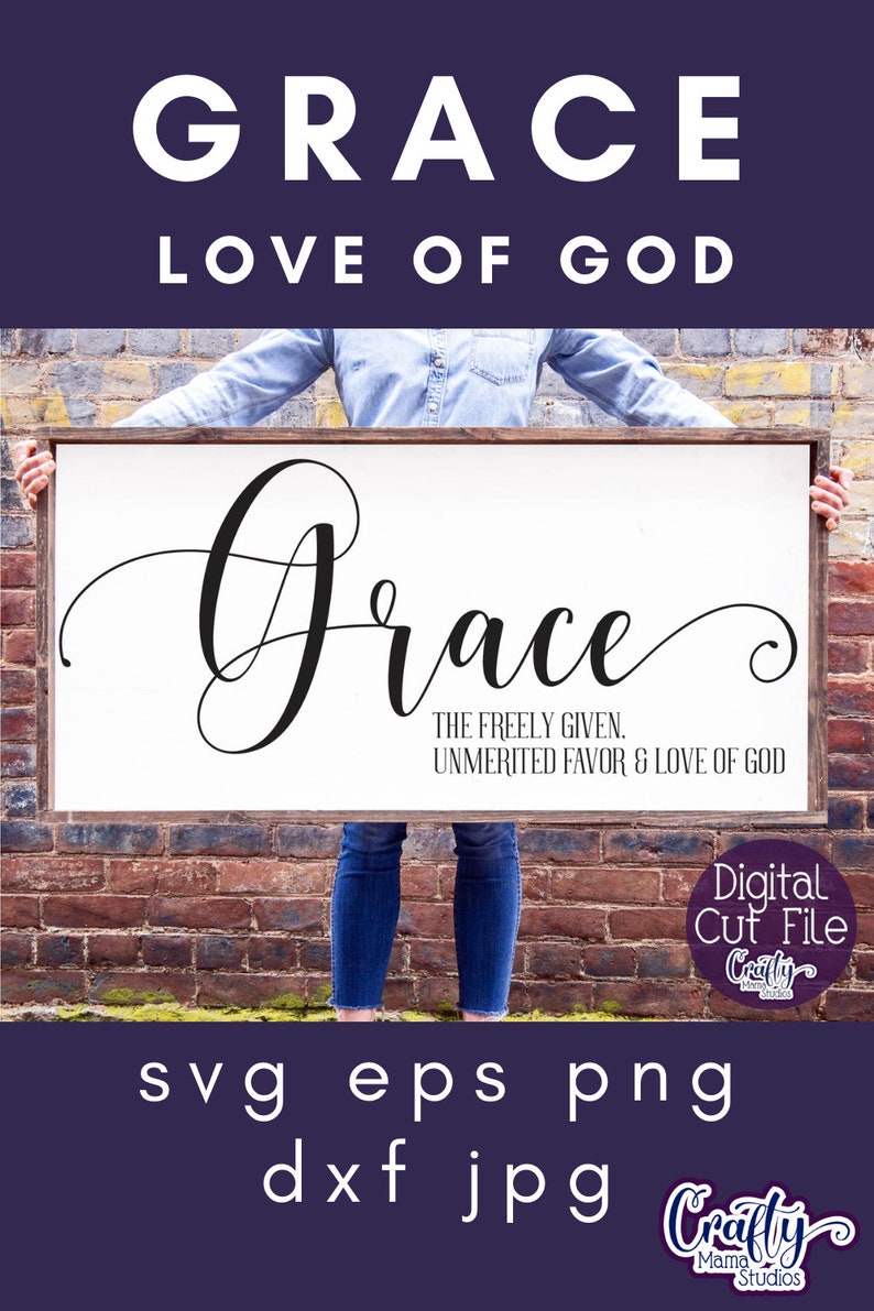 Grace Svg Freely Given Unmerited Favor and Love of God - Etsy