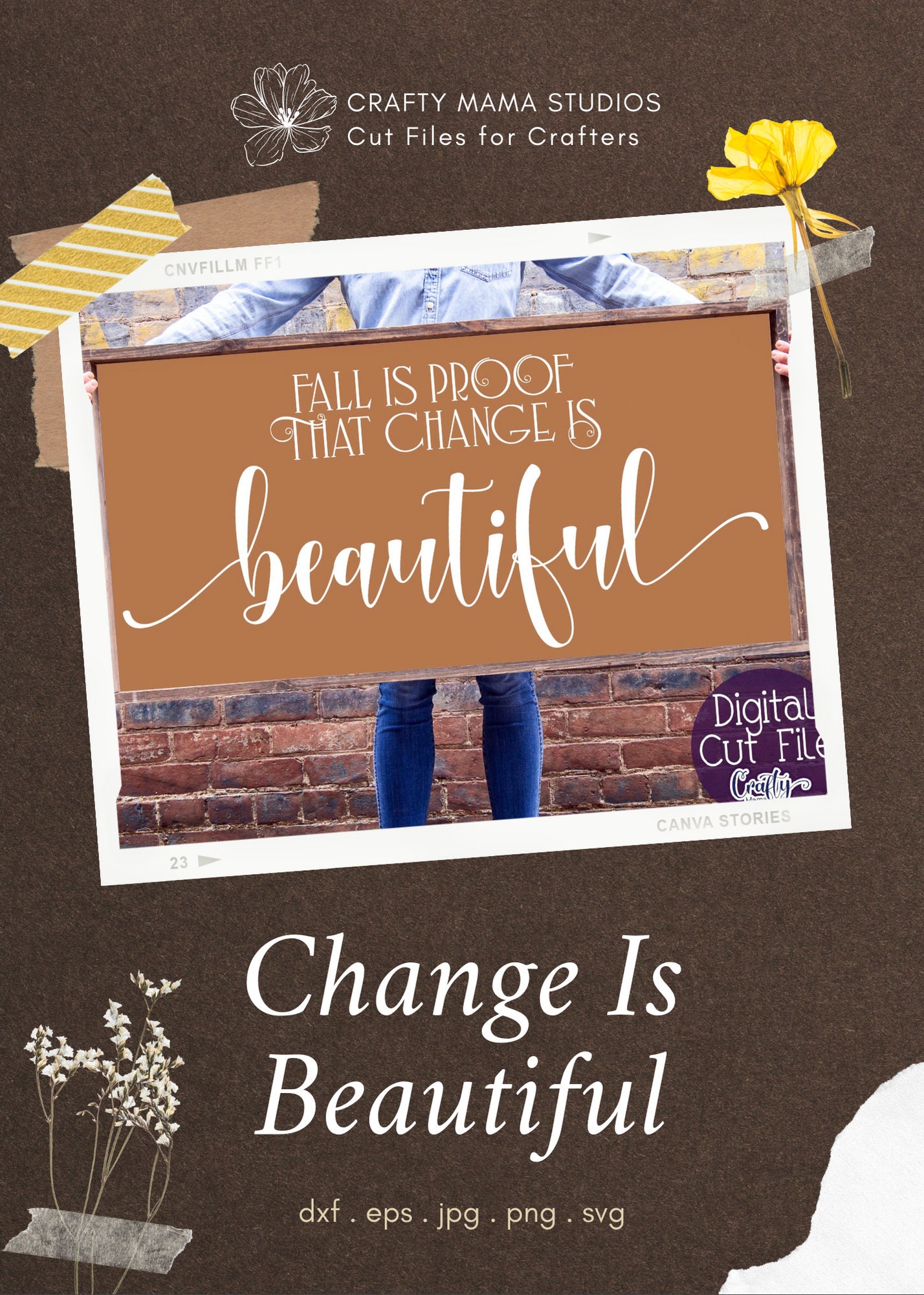 Fall is Proof That Change is Beautiful Svg Farmhouse Svg - Etsy