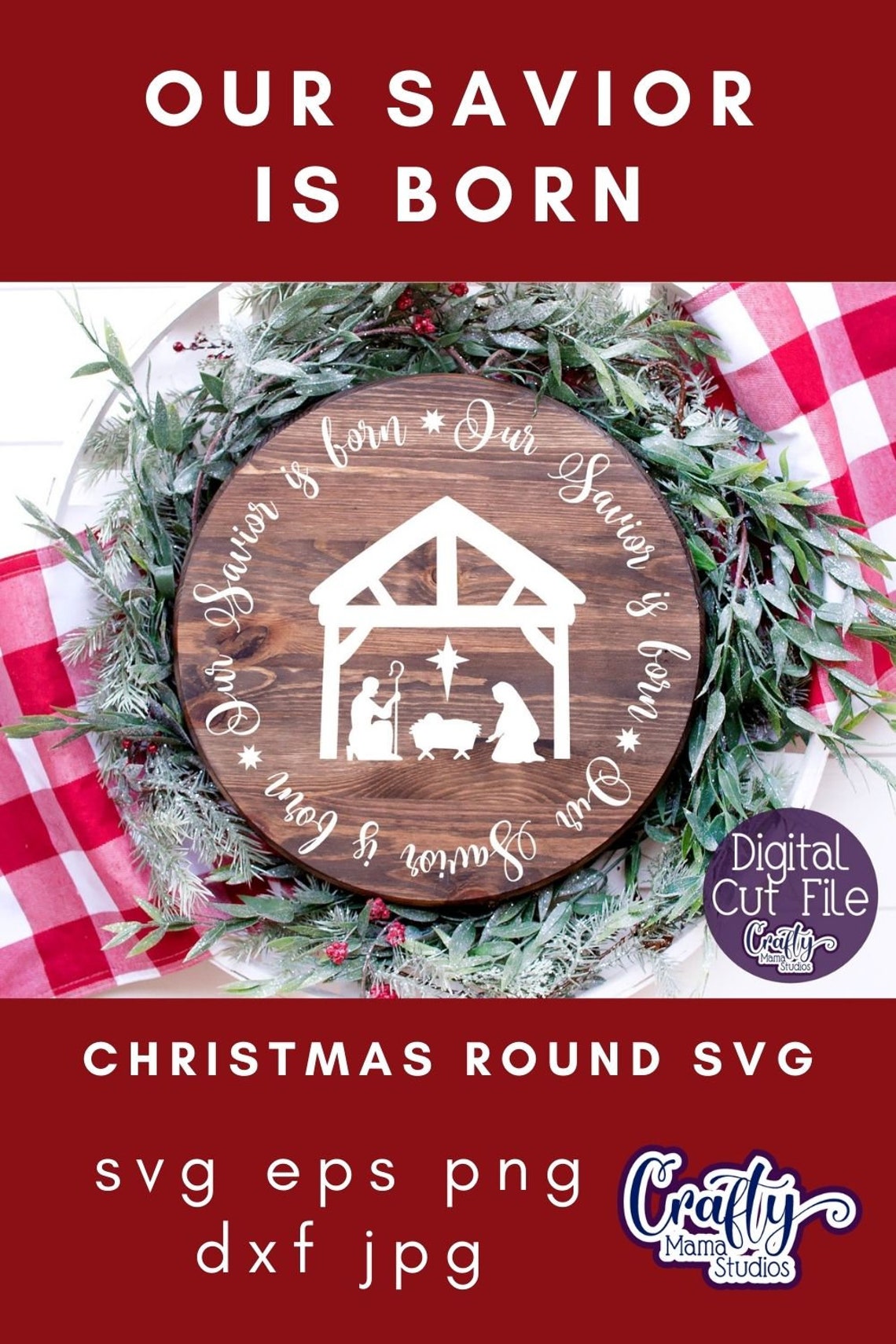 Our Savior is Born Svg Christian Christmas Svg Christian - Etsy