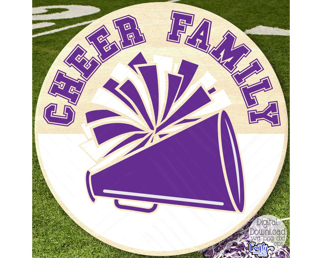 Cheer Family Svg, Wood Round Cheer Svg, Cheer Round Sign Svg, Cheer ...