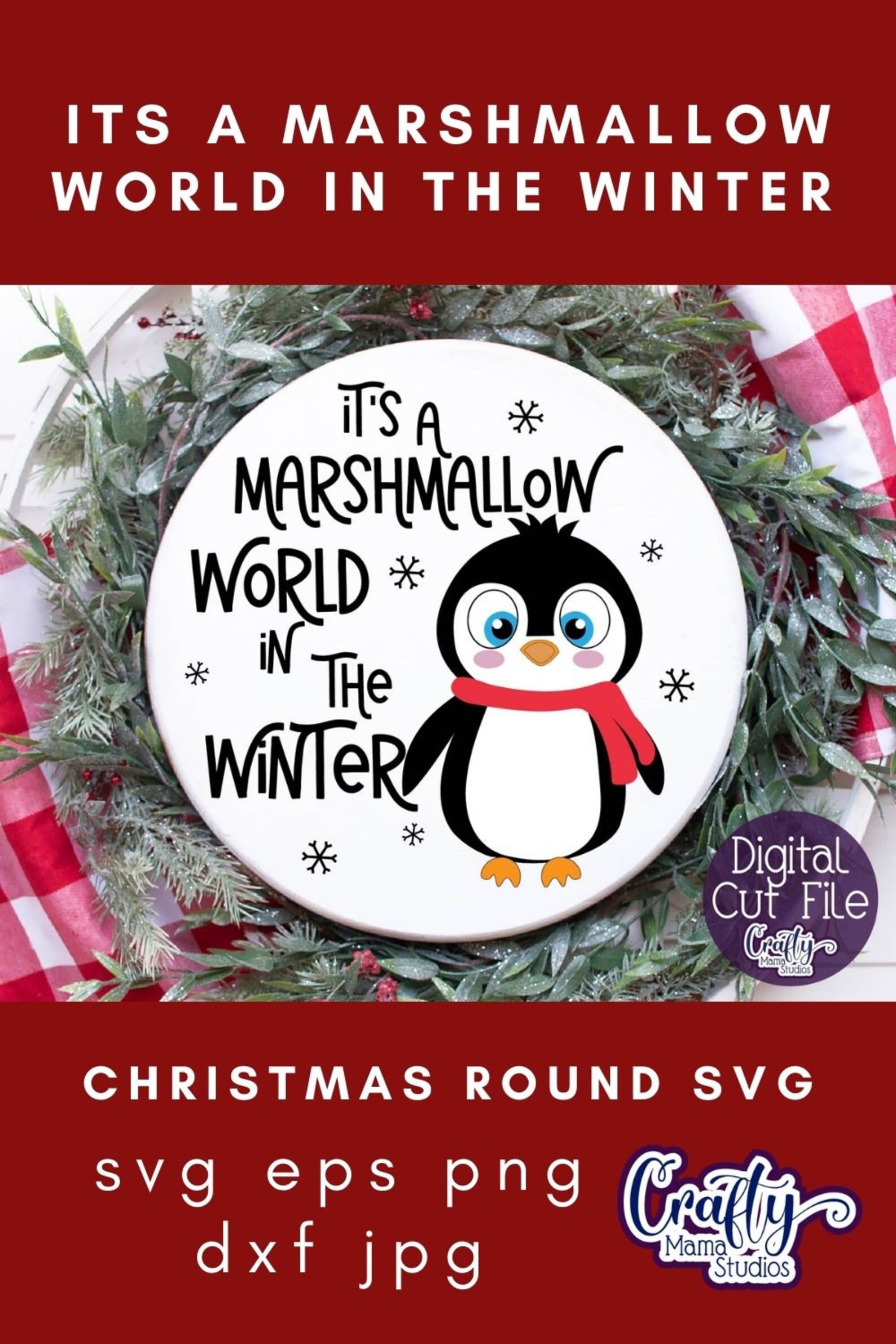 It's A Marshmallow World in the Winter Svg Round - Etsy
