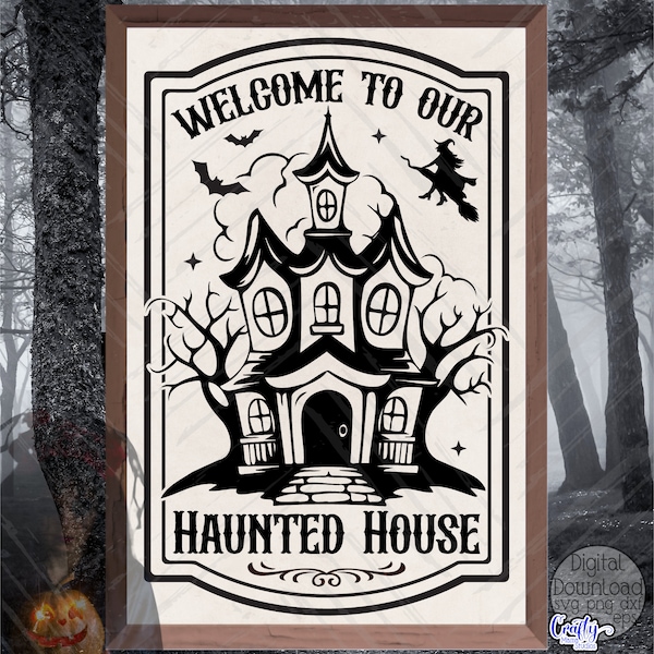 Haunted House Sign - Etsy