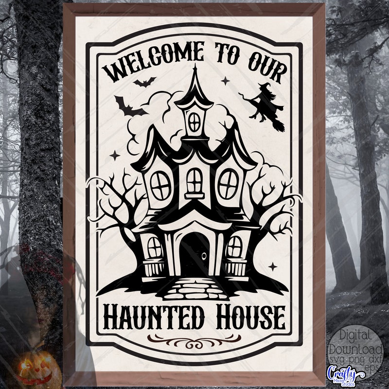 Haunted House Sign - Etsy