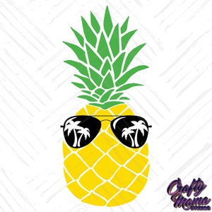 Pineapple Svg, Pineapple With Sunglasses Svg, Beach Sunglasses Svg ...