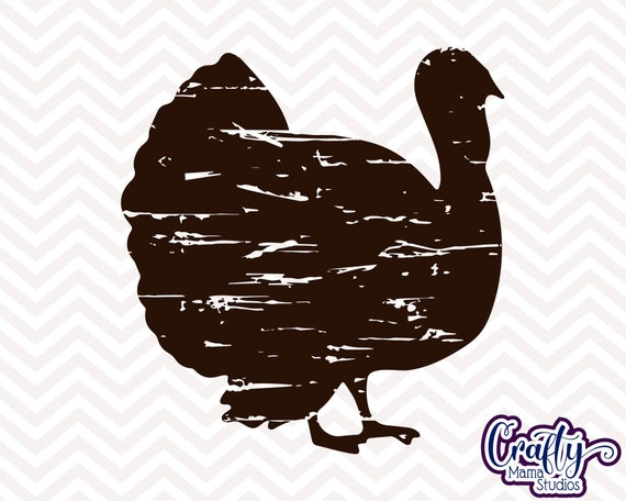 Scrapbooking Grunge Distressed Thanksgiving Turkey SVG Vector File and ...