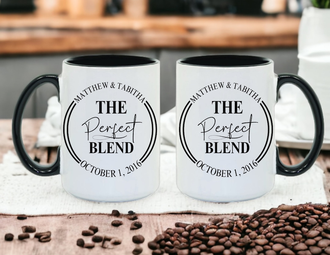 Personalized His and Hers or Couples Matching Mugs, Set of Two Coffee ...