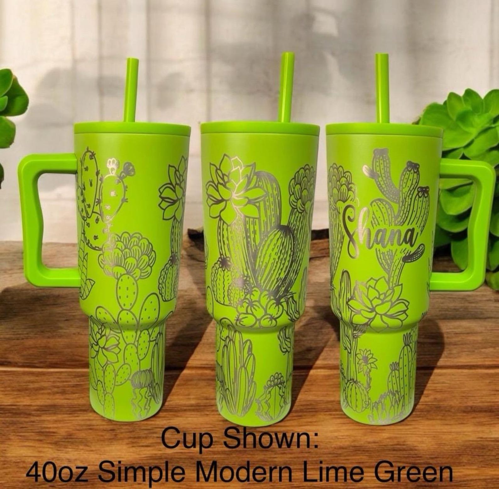 Laser Engraved House Plant Theme Tumbler | Plant Cup With Handle ...