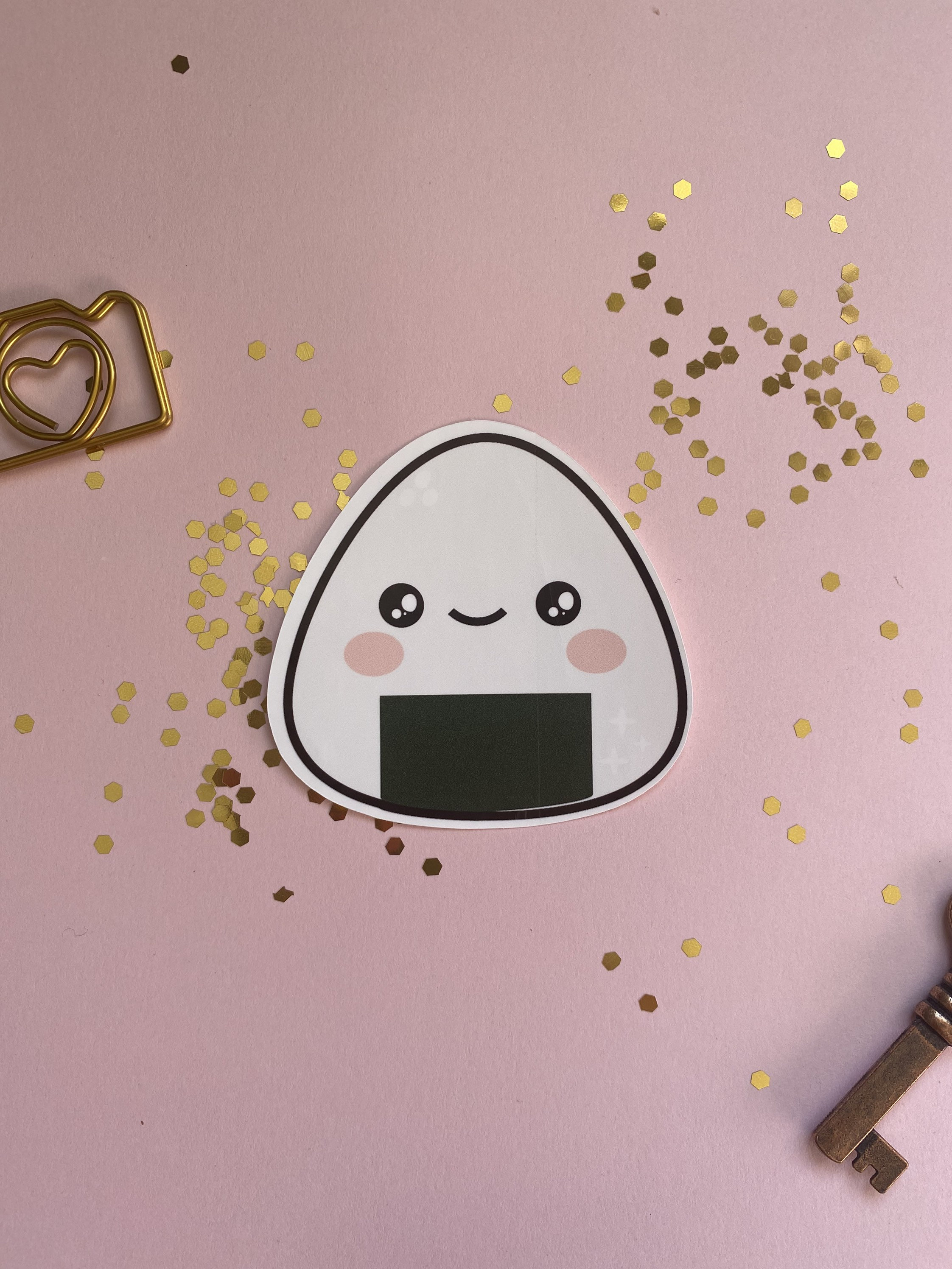 Kawaii Onigiri Sticker Kawaii Sticker Sushi Cute Sushi | Etsy