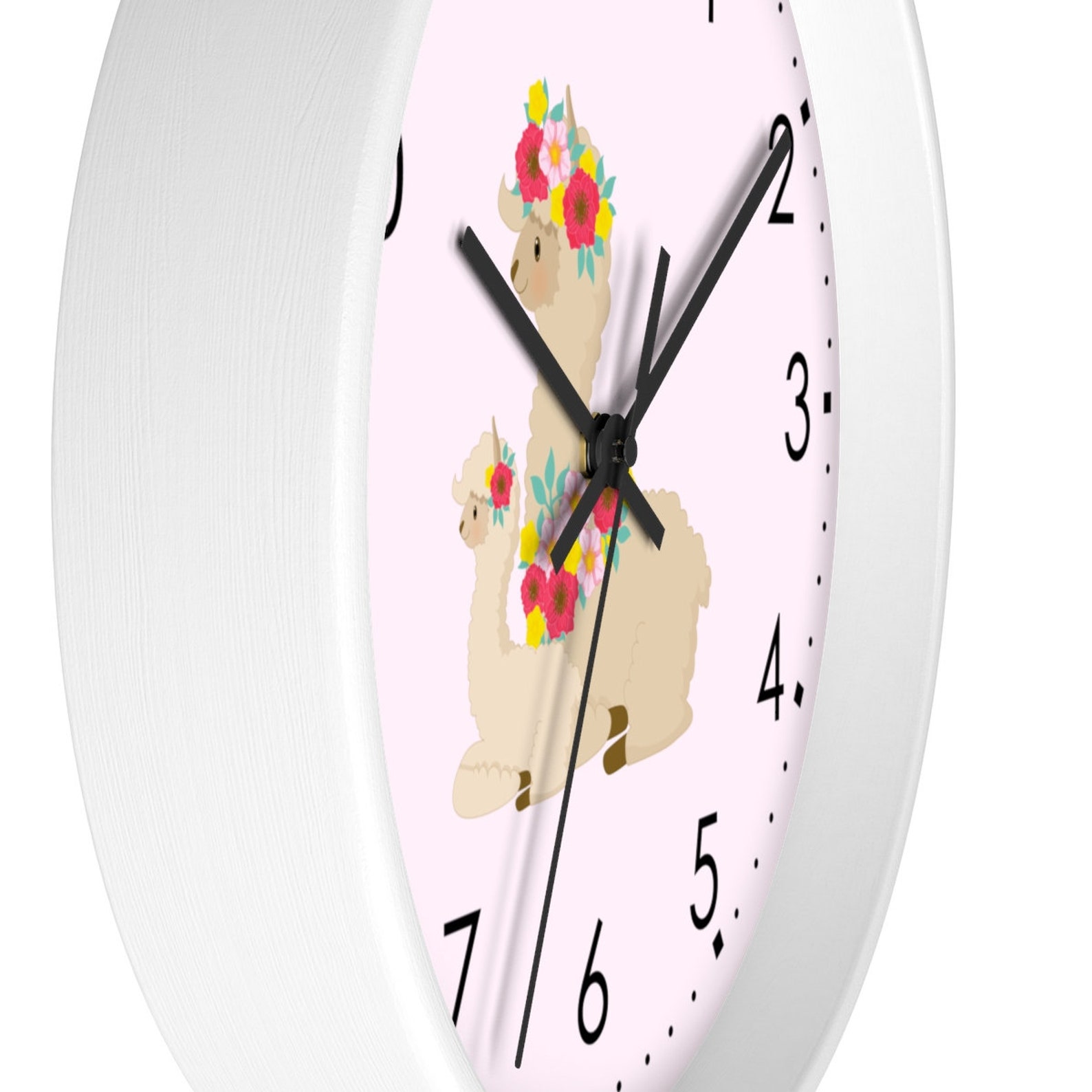 Llama Wall Clock Kids Clock Wall Modern Nursery Wall Decor - Etsy