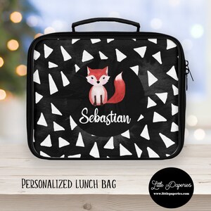 Fox Lunch Box Fox Lunch Bag Back To School Personalized Fox | Etsy