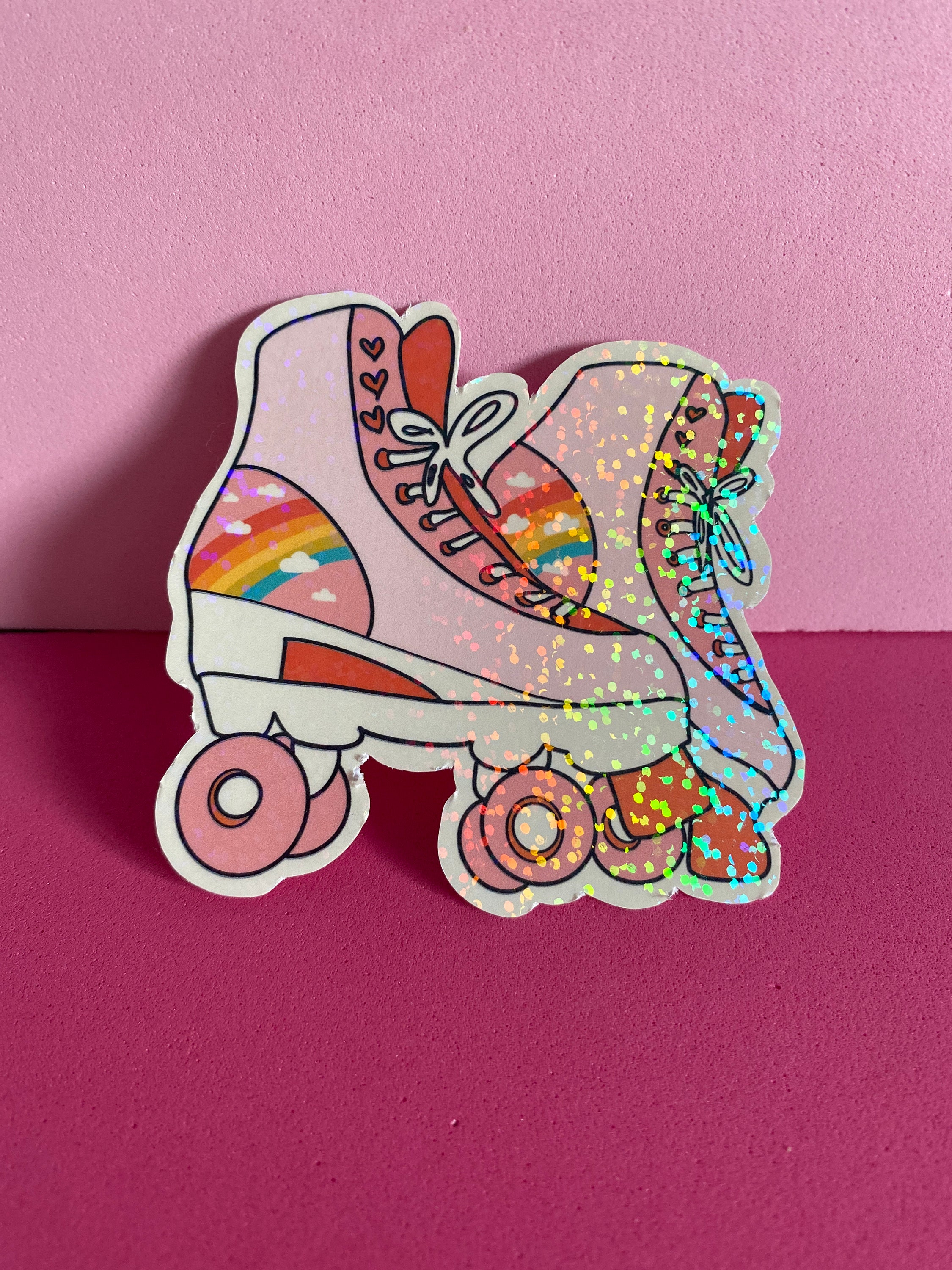 Roller Skate Sticker Kawaii Skates Holographic Sticker | Etsy