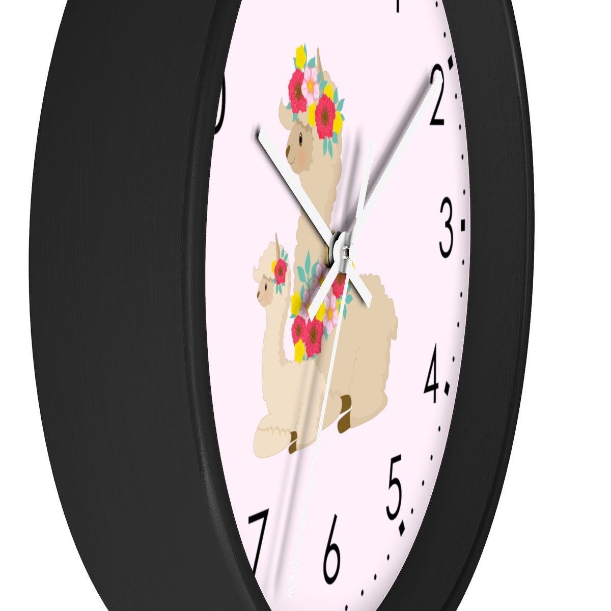 Llama Wall Clock Kids Clock Wall Modern Nursery Wall Decor | Etsy