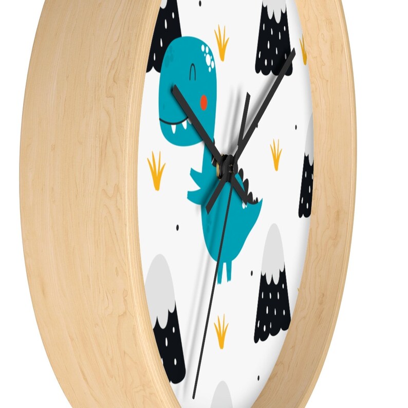 Dinosaur Wall Clock Kids Clock Wall Modern Nursery Wall - Etsy