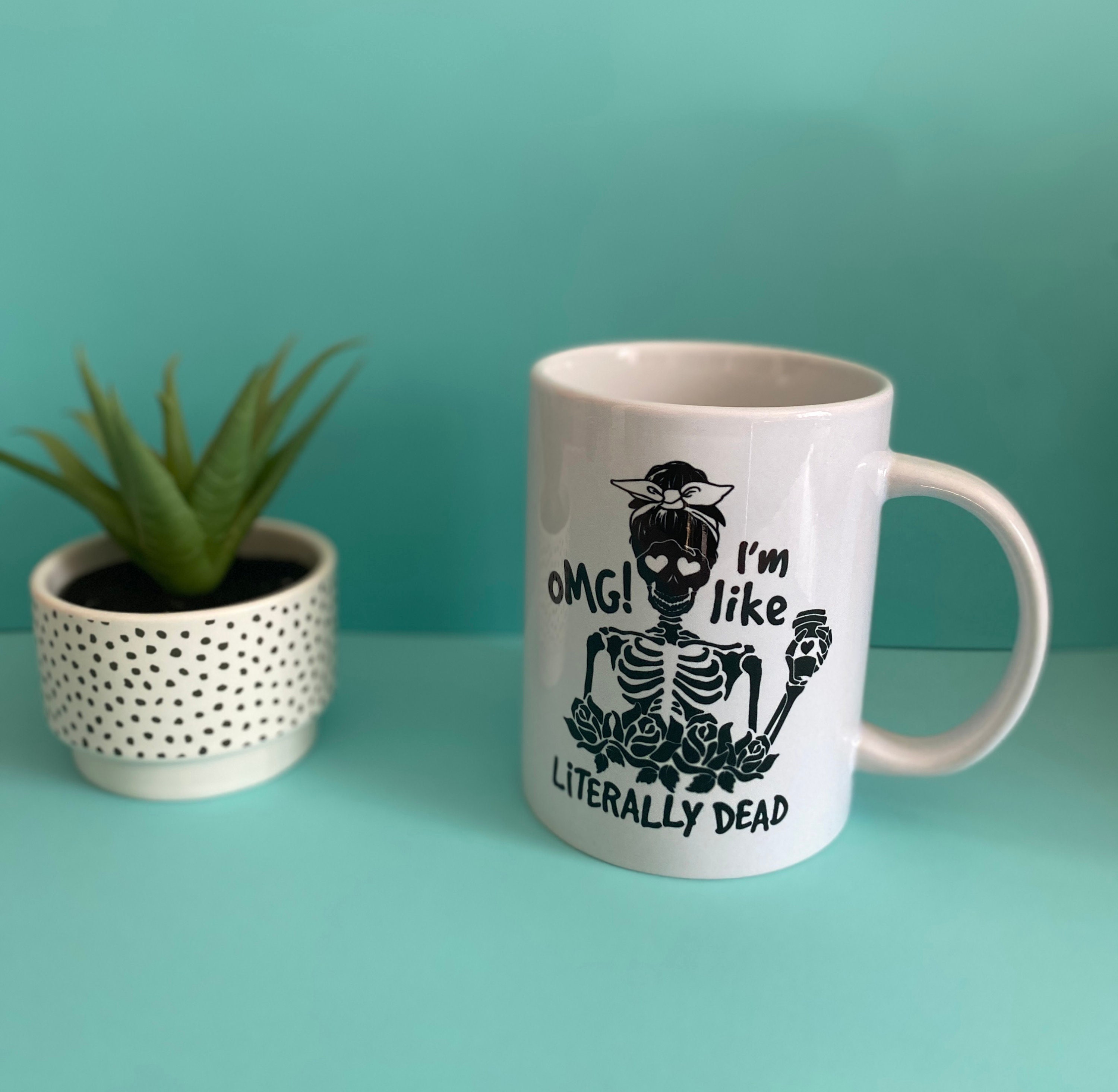 OMG I'm Like Literally Dead Mombie Mug Halloween Mug - Etsy