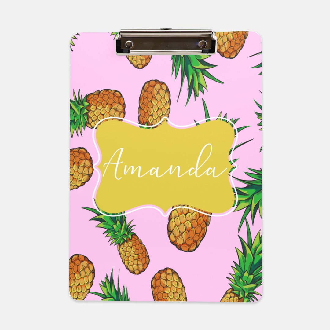 Pineapple Clipboard Personalized Teacher Clipboard | Etsy
