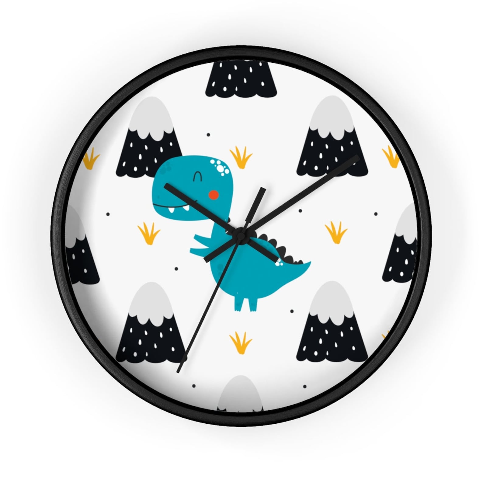 Dinosaur Wall Clock Kids Clock Wall Modern Nursery Wall - Etsy