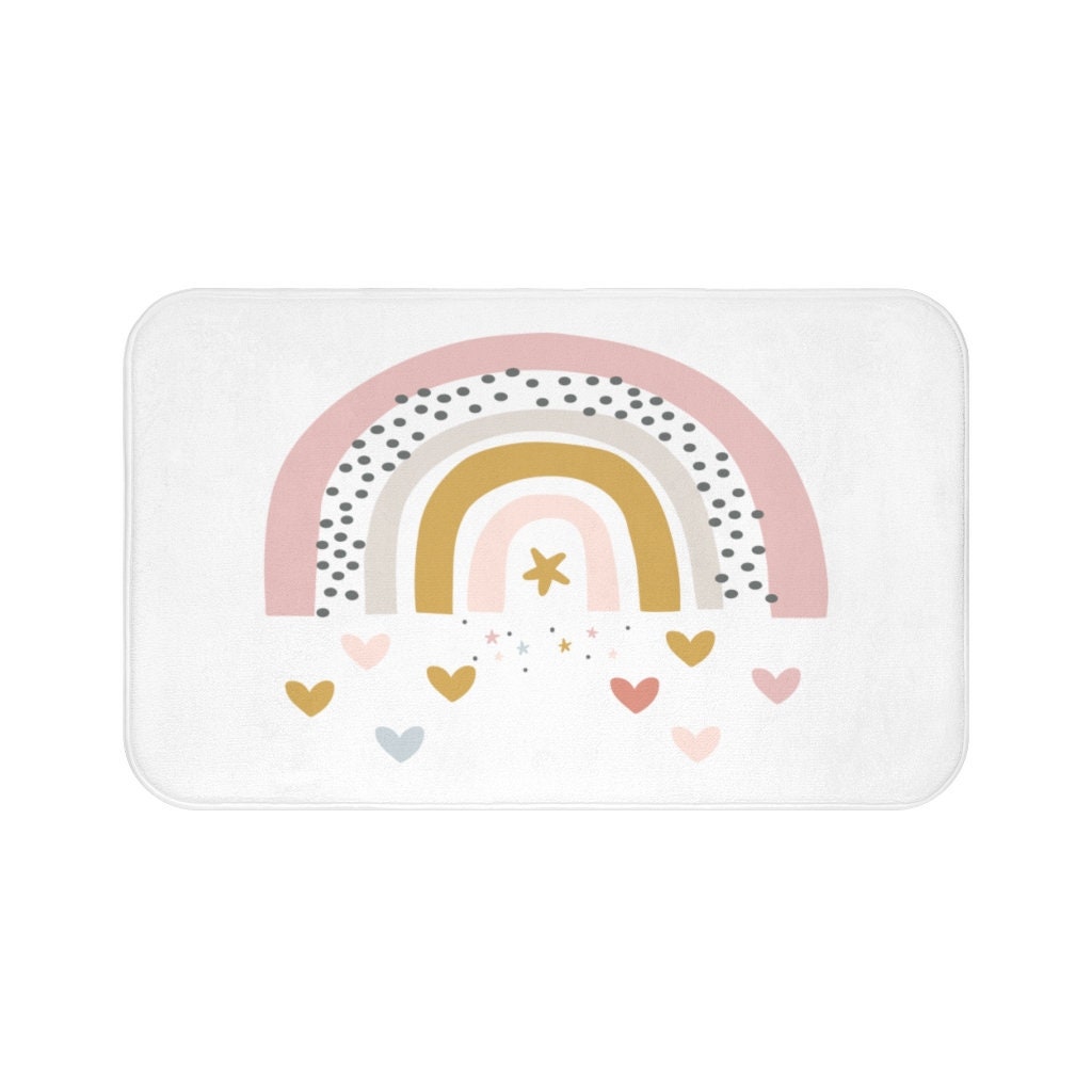 Rainbow Bath Mat Scandinavian Bath Mat Scandinavian Rainbow | Etsy
