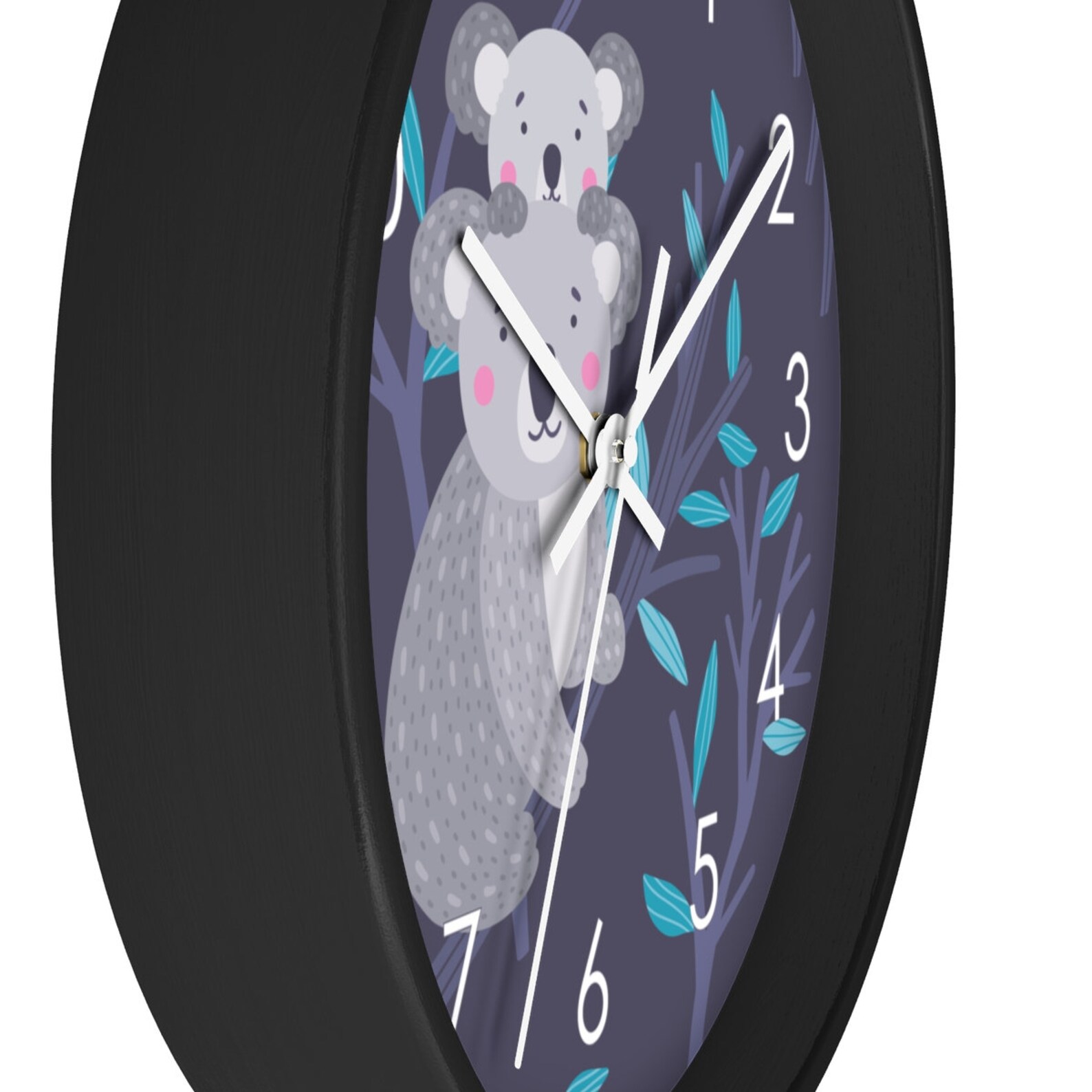 Koala Wall Clock Kids Wall Clock Nursery Wall Decor Nursery - Etsy