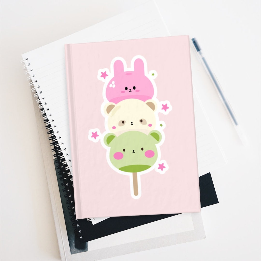 Mochi Inspired Journal Ruled Line, Mochi Bear, Blank Journal, Kawaii ...