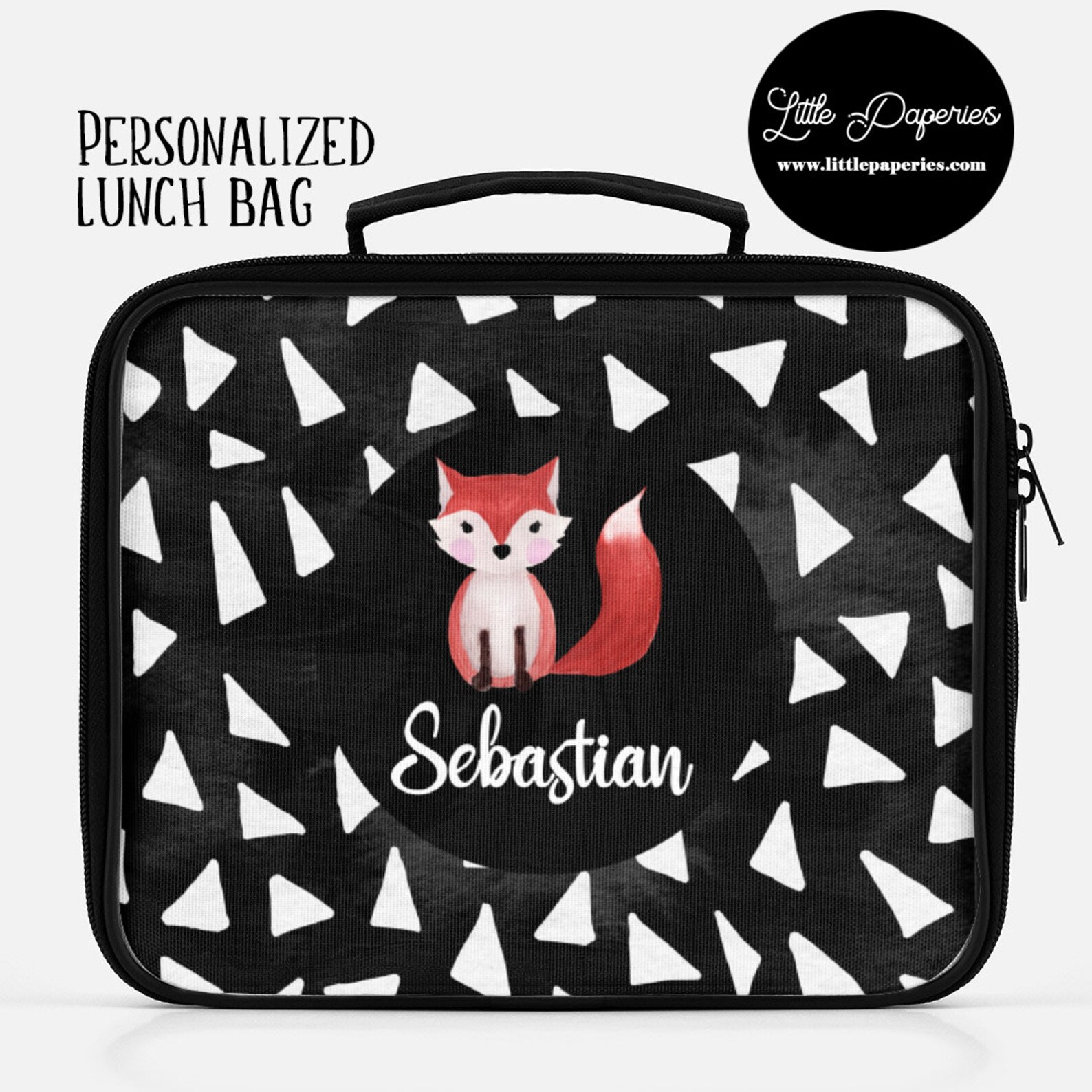 Fox Lunch Box Fox Lunch Bag Back To School Personalized Fox | Etsy