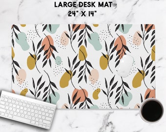 Large Abstract Desk Mat Planner Desk Accessories Boss Babe | Etsy