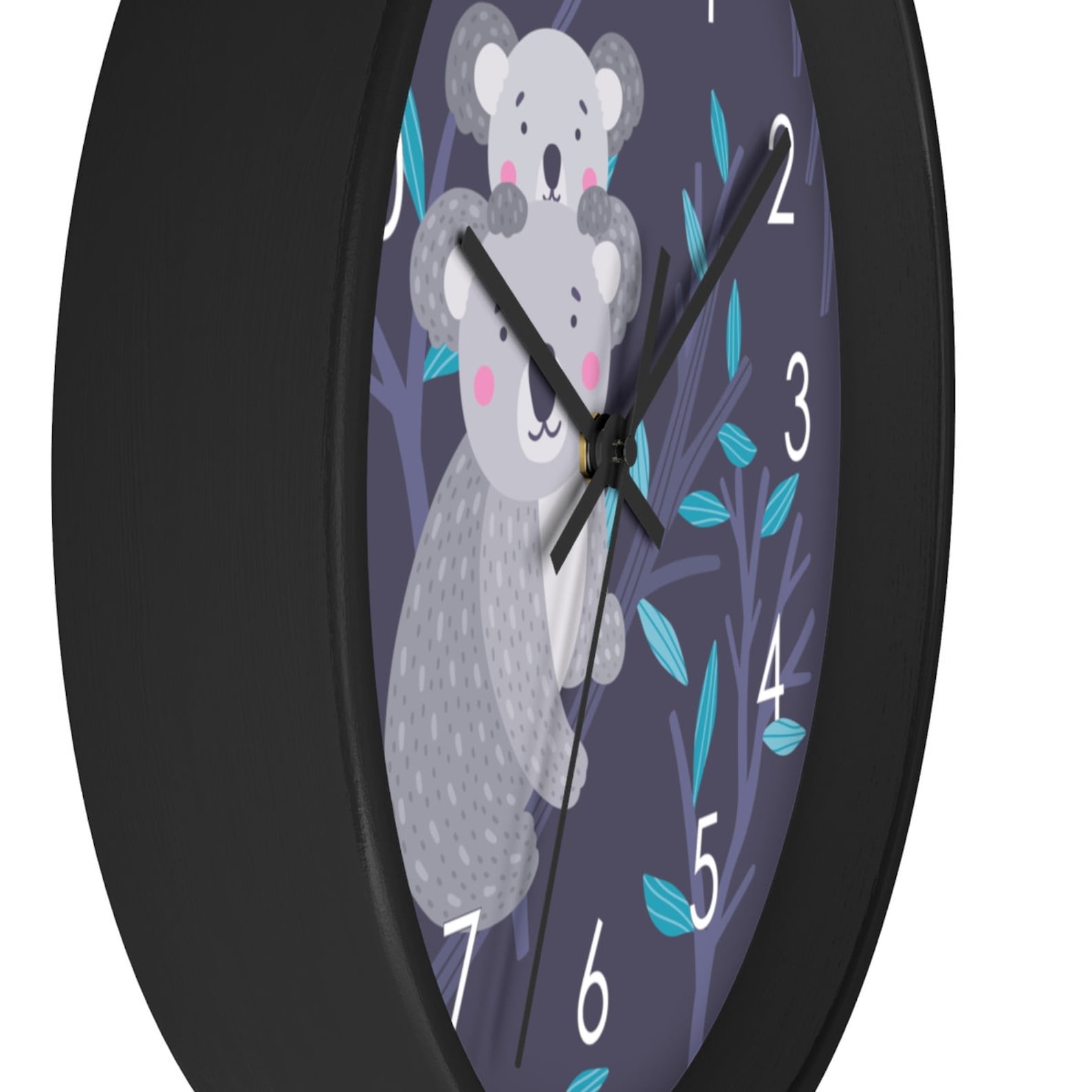 Koala Wall Clock Kids Wall Clock Nursery Wall Decor Nursery - Etsy