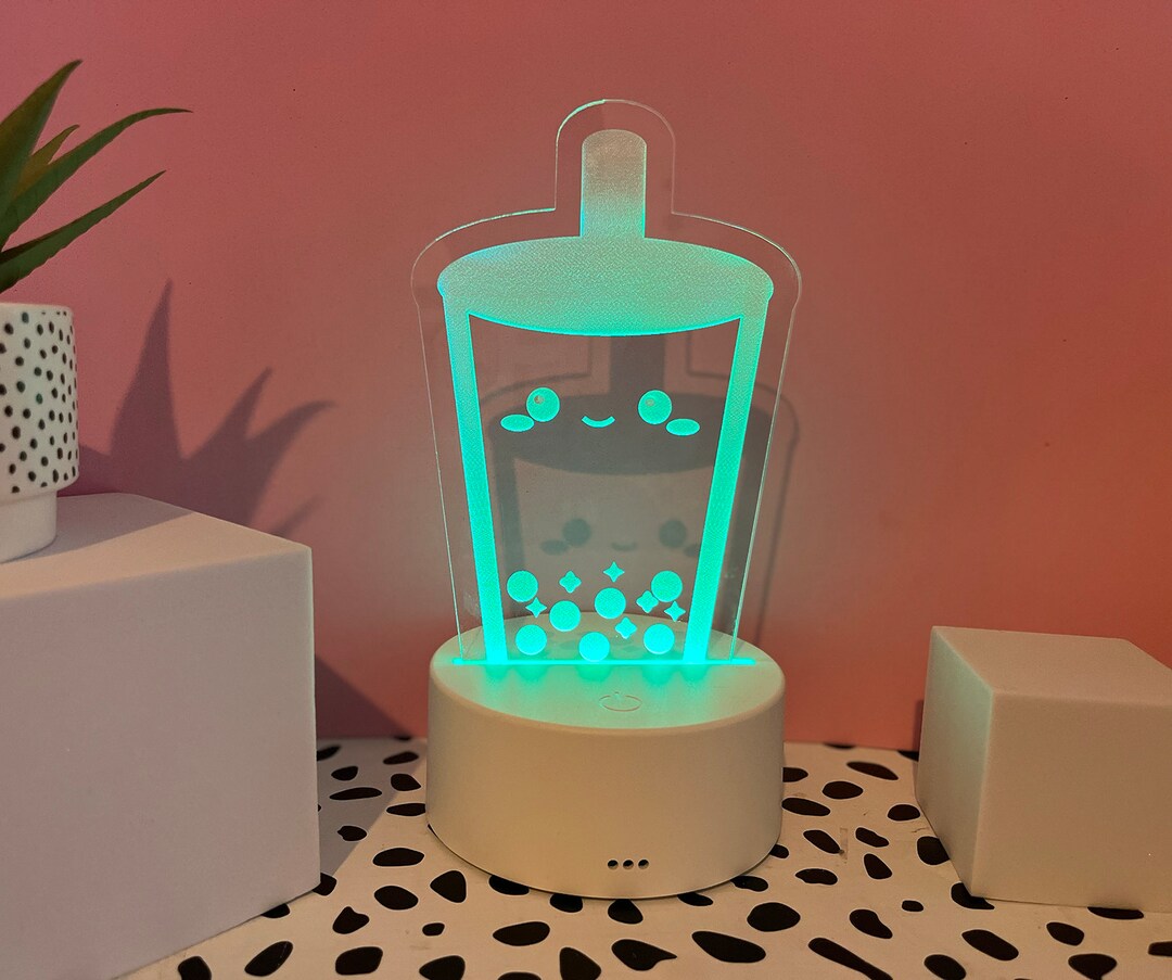 Bubble Tea LED Lamp Boba Tea LED Lamp Desk Lamp Tablet - Etsy