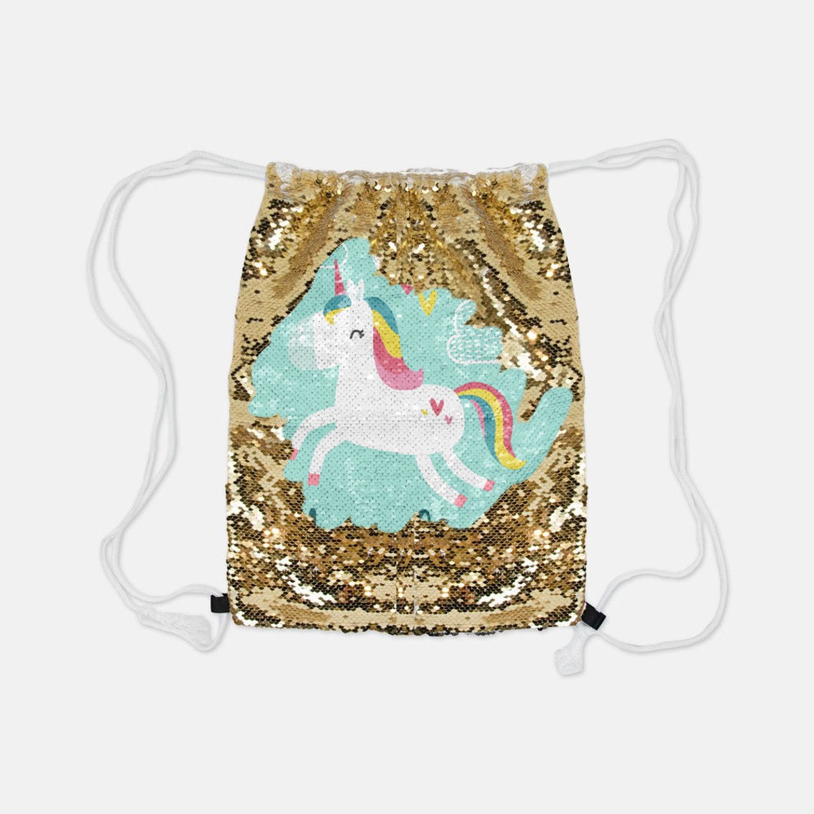 Personalized Sequin Unicorn Sequin Drawstring Bag Unicorn | Etsy