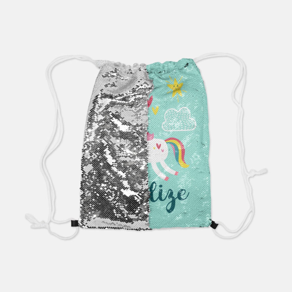 Personalized Sequin Unicorn Sequin Drawstring Bag Unicorn | Etsy