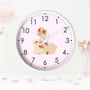 Llama Wall Clock Kids Clock Wall Modern Nursery Wall Decor - Etsy