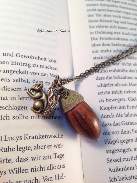 Squirrel Genuine Acorn Chain Bronze | Etsy