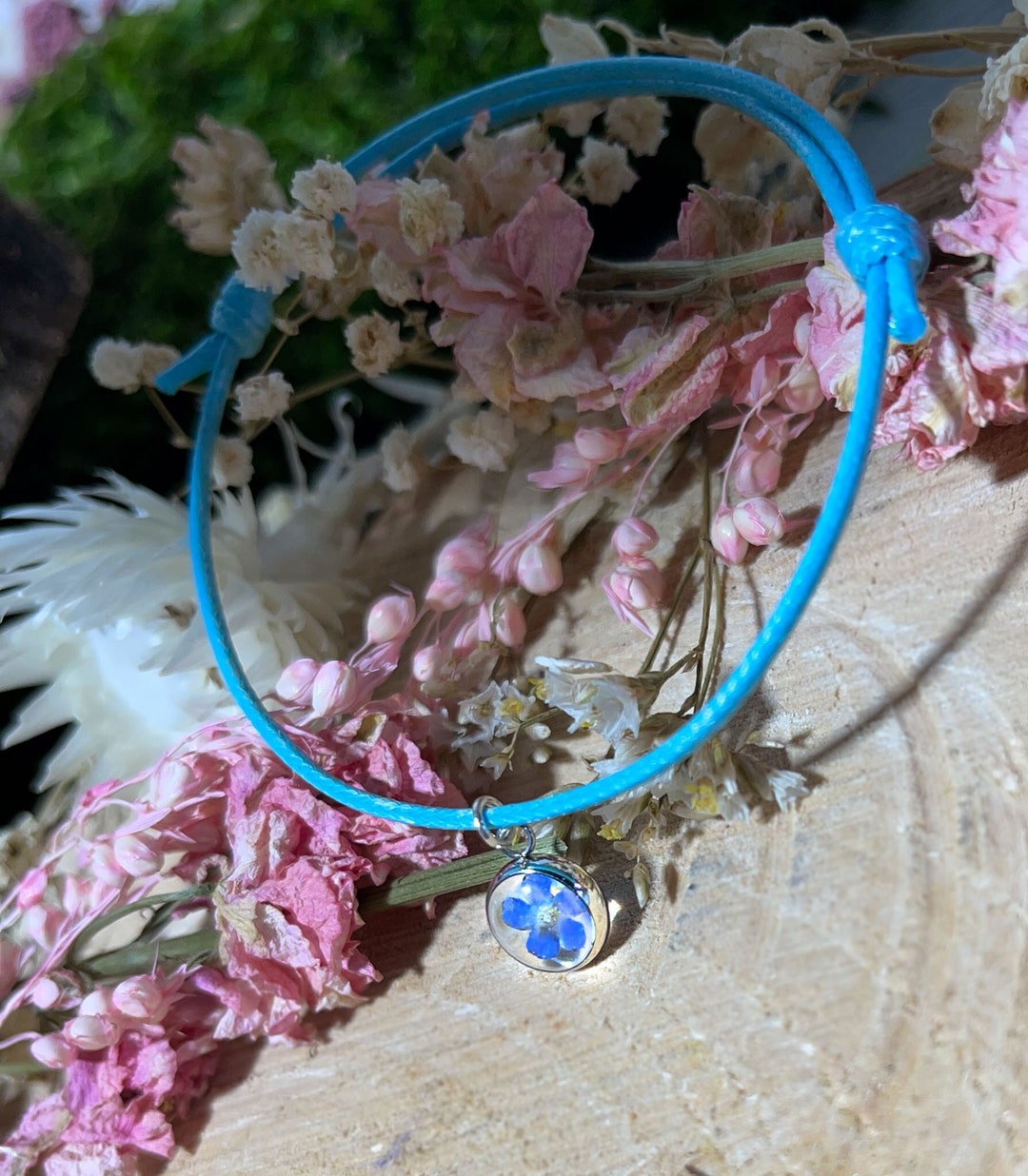 Bracelet "forget-me-not" Resin Letter - Etsy