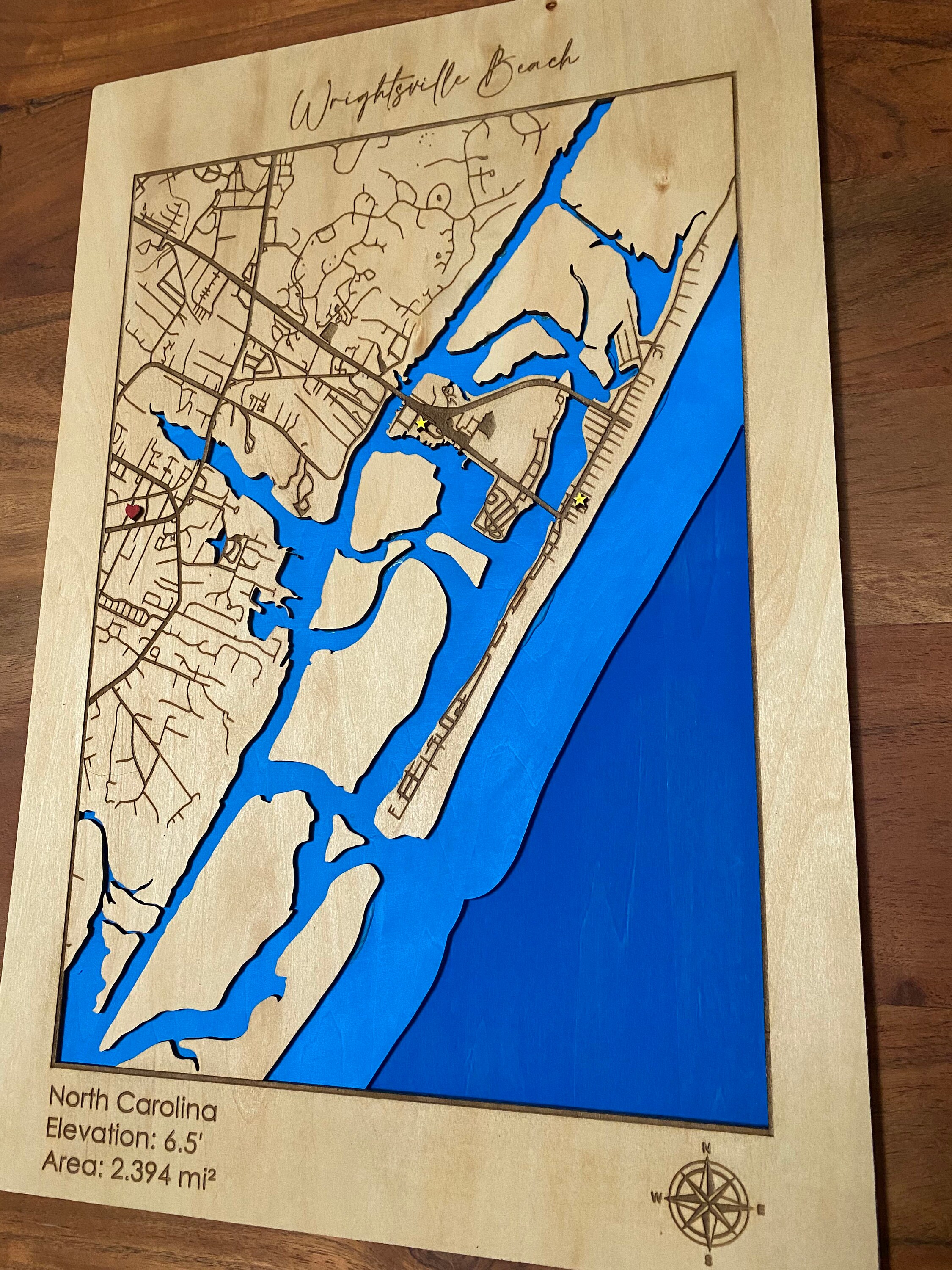 Giftable 3D Laser Etched Maps, Lakes, Cities - Customizable! - Etsy