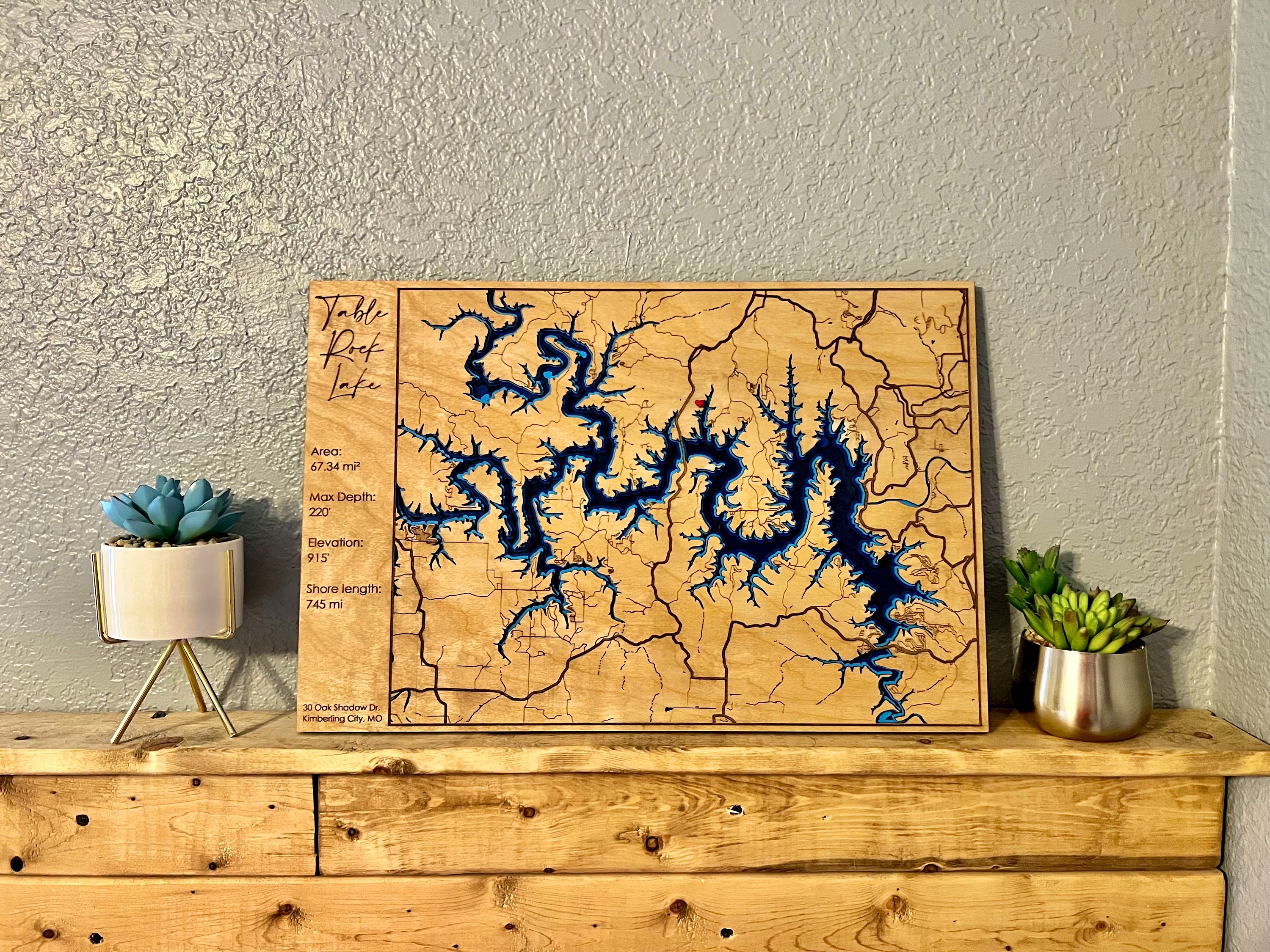 Giftable 3D Laser Etched Maps, Lakes, Cities - Customizable! - Etsy