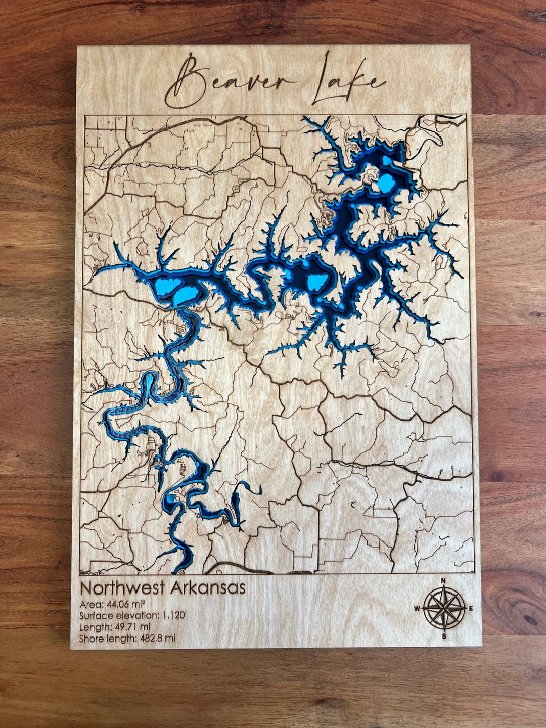 Giftable 3D Laser Etched Maps, Lakes, Cities - Customizable! - Etsy
