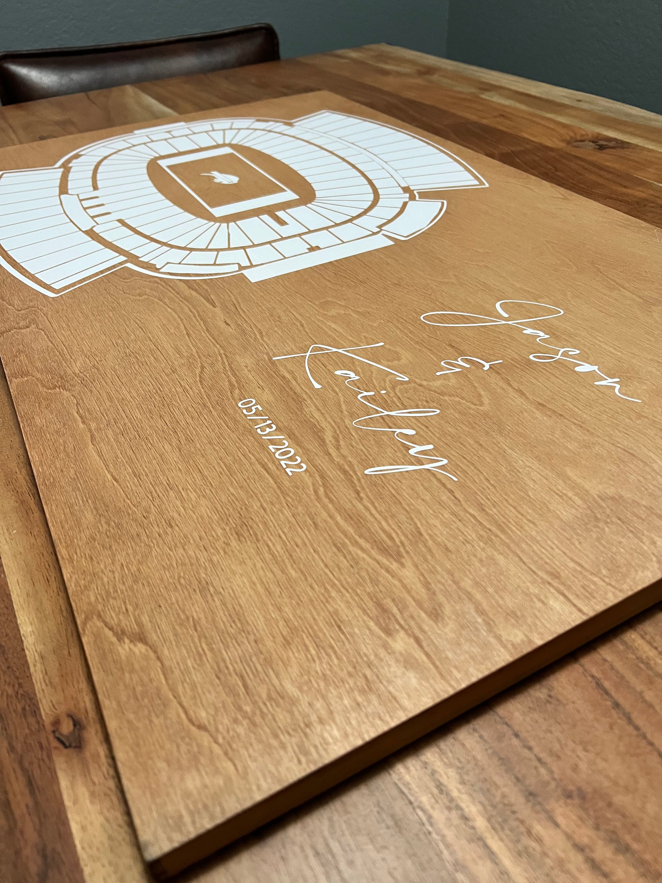 Customized Gift Stadium Wedding Guest Book / Wall Decor - Etsy
