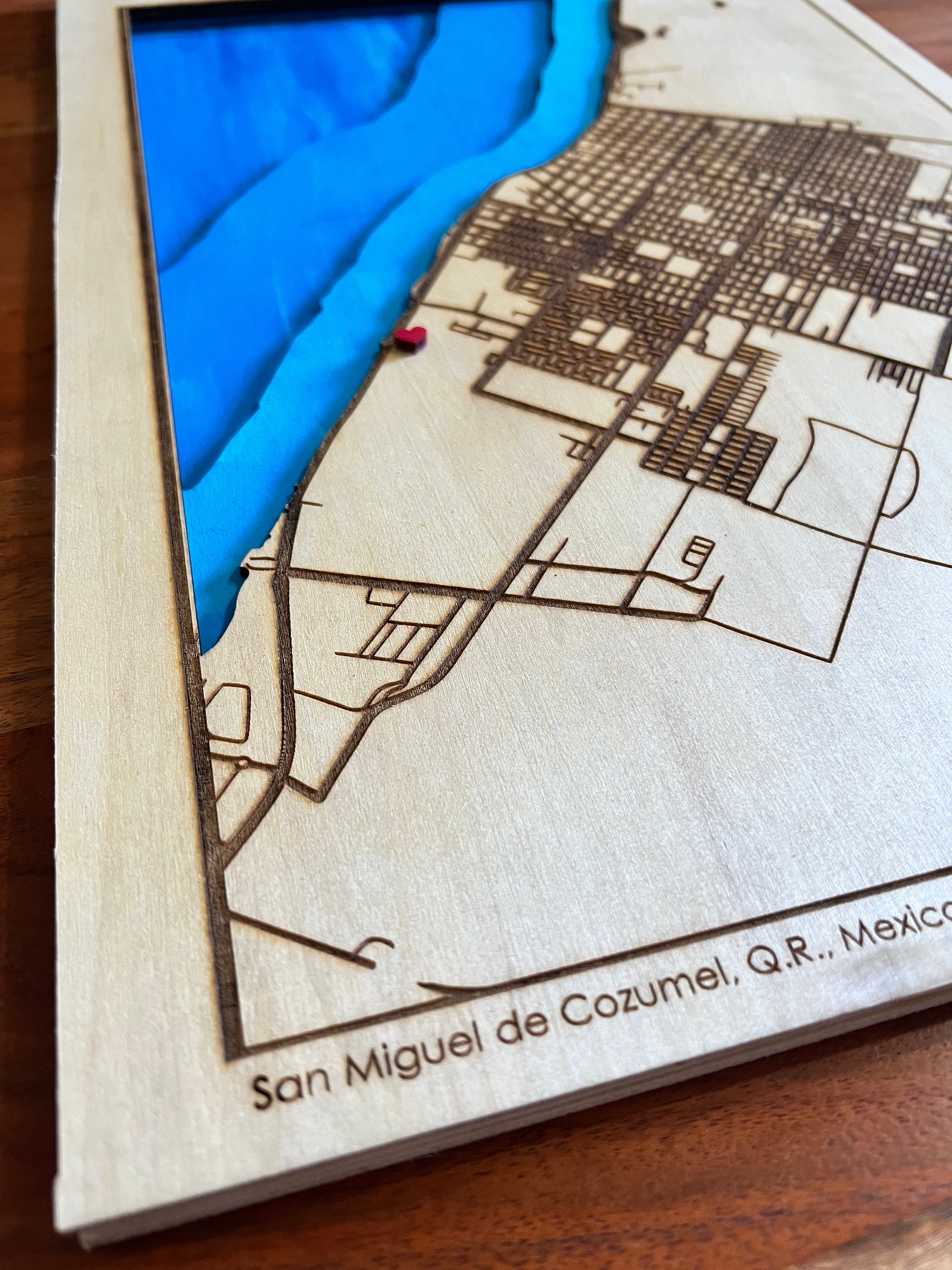 Wedding Location 3D Laser Etched Maps Customizable - Etsy