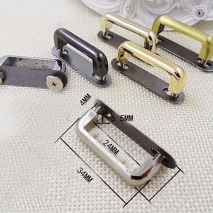 5pcs 34mm 1.3 Inch New Bridge Buckle Lock Accessories Screw Belt Buckle ...