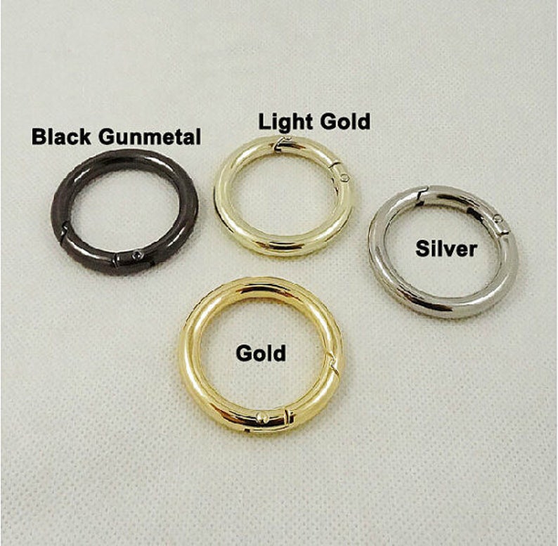 4 Pcs Metal Spring Ring Clasps Gate Rings Round Purse Ring - Etsy