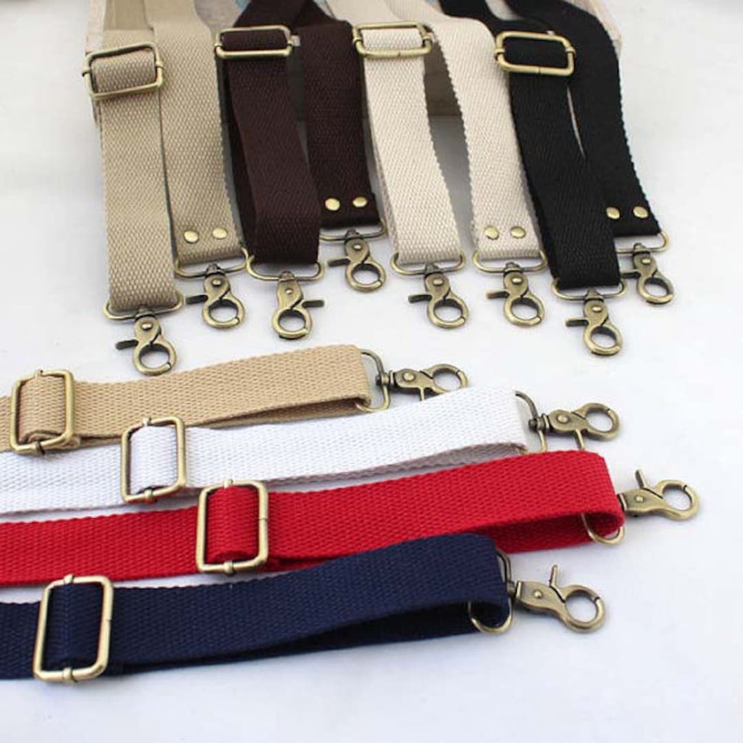 1 Pcs Adjustable Cotton Purse Strap, Metal Clasps Bag Strap, Shoulder ...