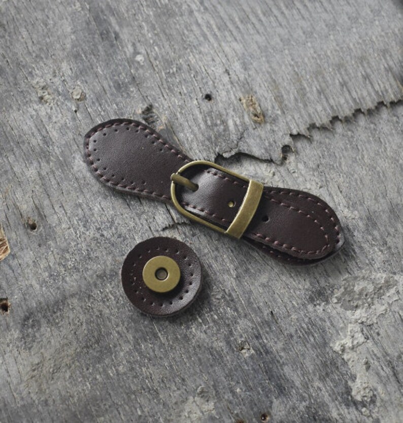 1set Genuine Leather Bag Belt Buckles Brushed Brass Handbag - Etsy