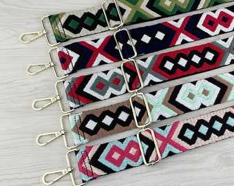 Leopard Printing Laptop Strap Wide Nylon Cross-body Handle Shoulder Bag ...