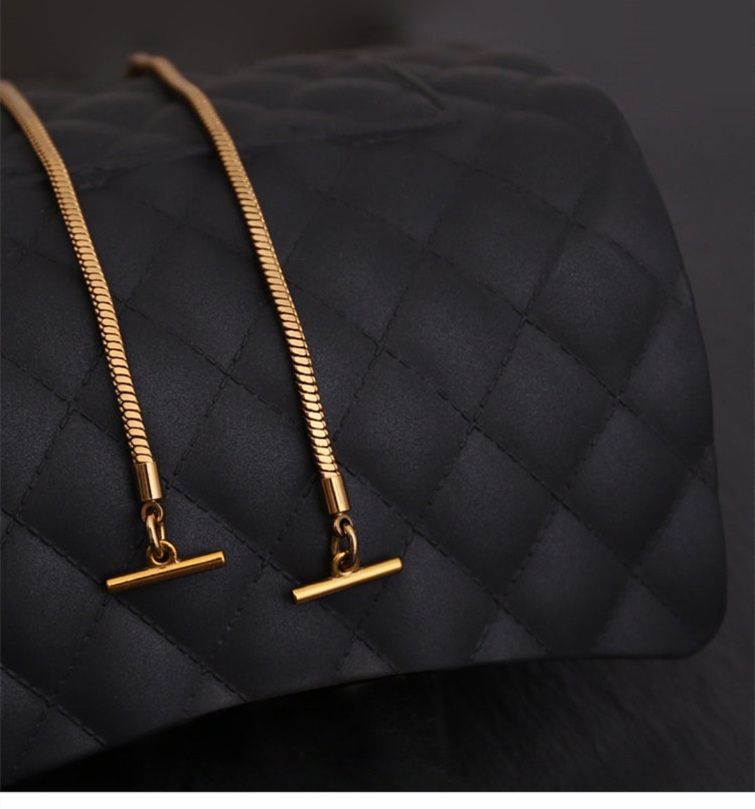 1pcs 3mm Silver Gold Gunmetal T-bar Bag Chain, Copper Purse Strap Chain ...