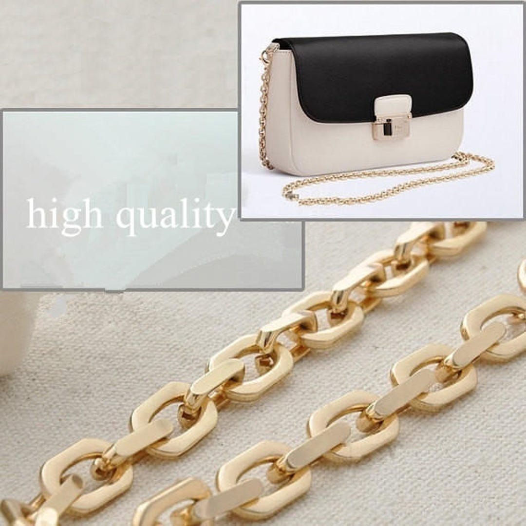 1 Pcs 9mm Gold Bag Chain, Luxury Purse Strap, Metal Buckle Chain ...