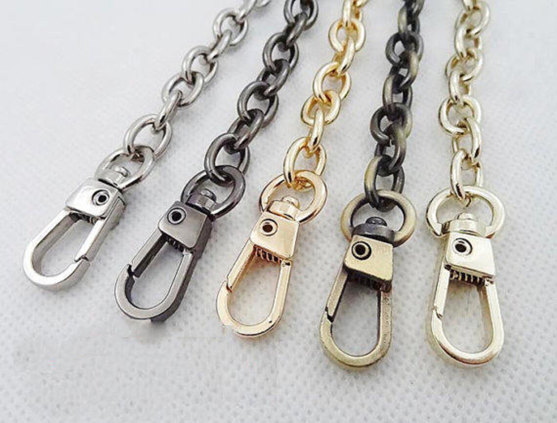 1 Pcs 8mm Fashion Gold Chain Metal Clasp Purse Strap Chain - Etsy