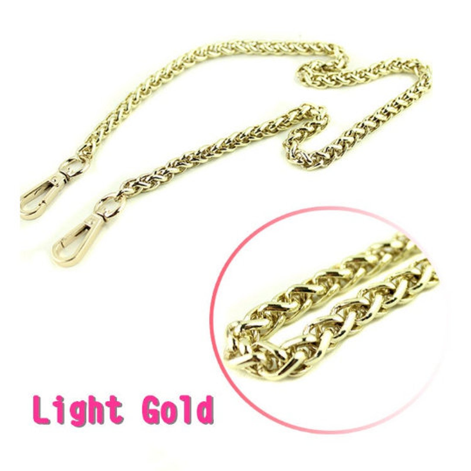 8mm Gold Handle Purse Chain Cable Chain Diy Metal Waist - Etsy